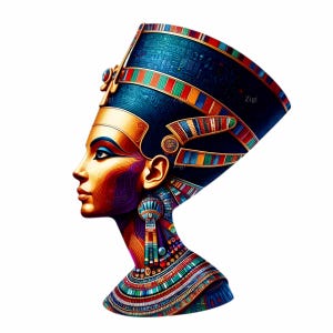 Queen Nefertiti Clipart PNG, 12 Vibrant Ancient Egyptian Illustration ...