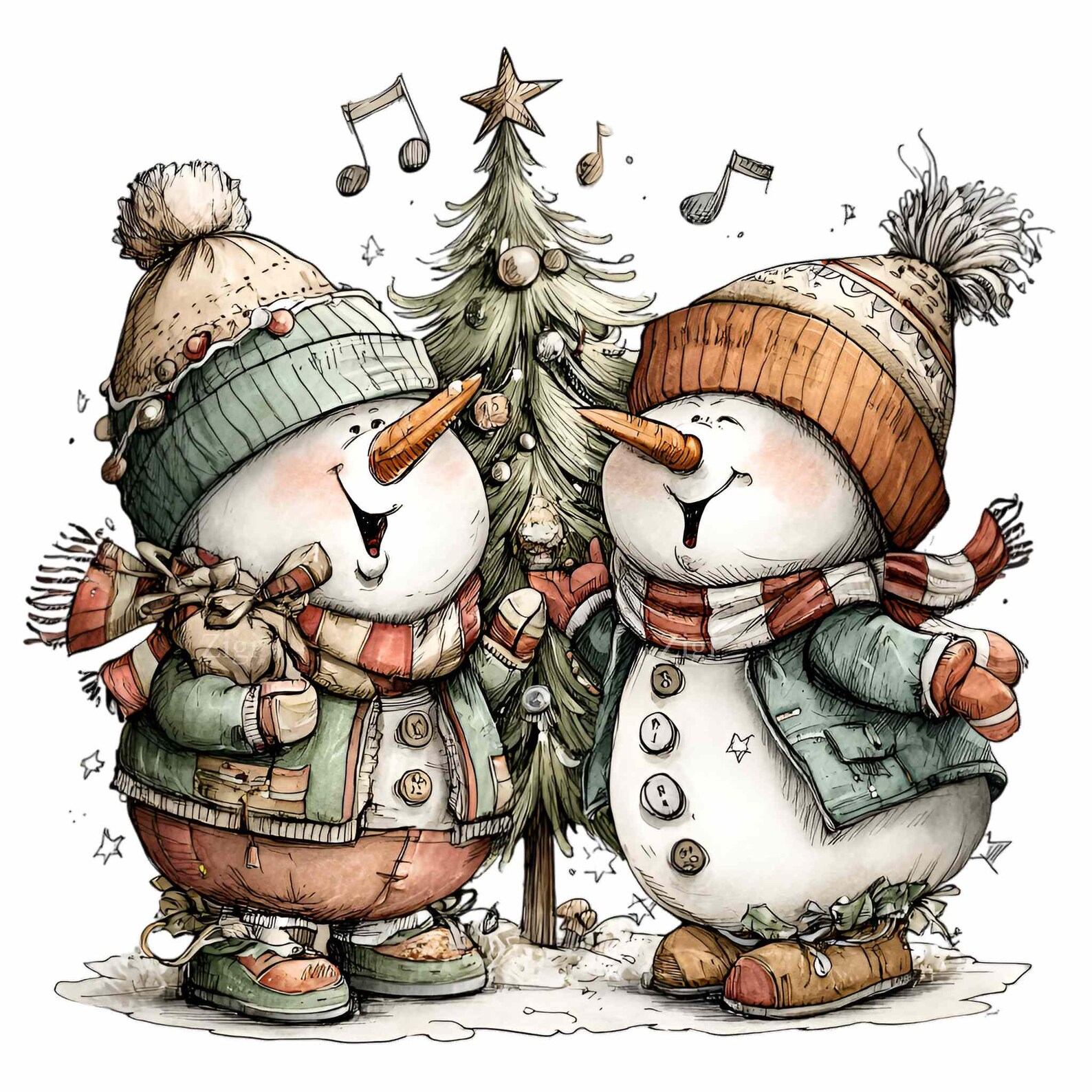 15 PNG Cute Snowmen PNG – Winter Christmas Clipart for Holiday Cards ...