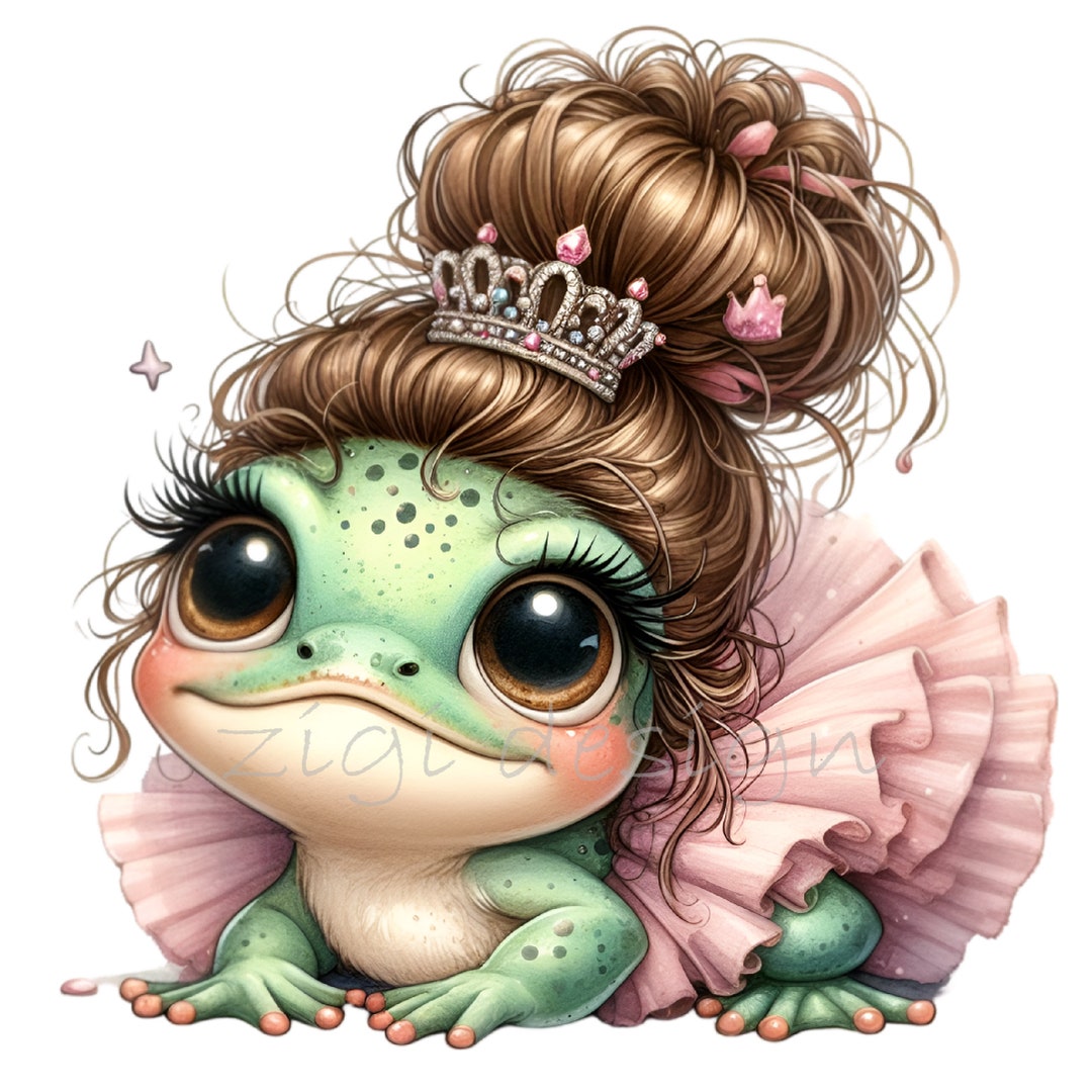 Ballerina Clipart, Frog Clip Art, 10 PNG Baby Ballet Dancer Princess ...