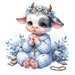 Praying Clipart, Christian Clipart, Cow Clip Art, 15 PNG Blue ...