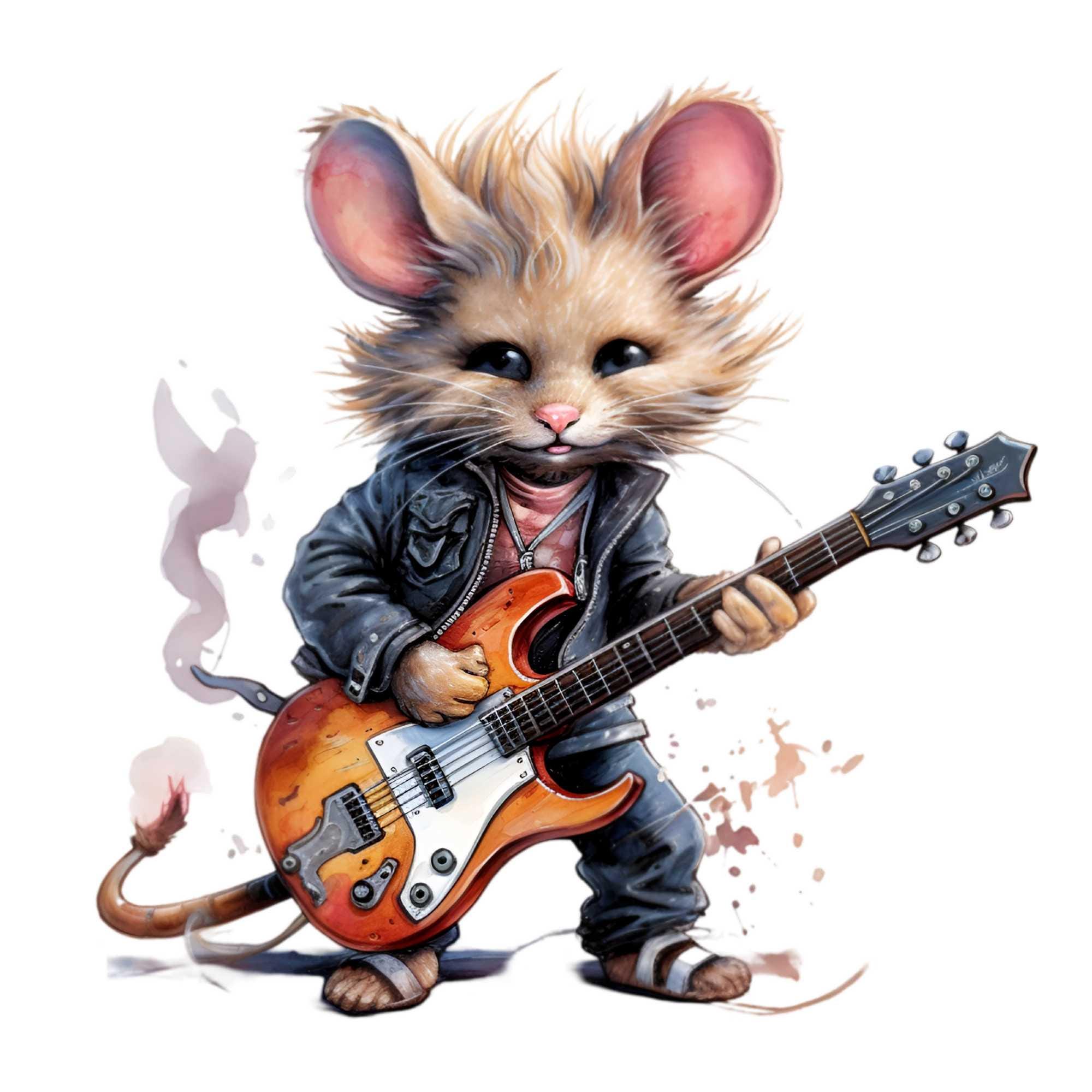 20 PNG Rock Star Mouse Clipart – Electric Guitar PNG for Music Lovers ...