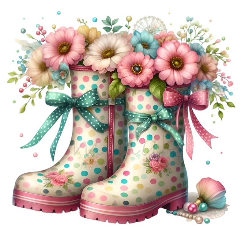 Rain Boots Clipart - Etsy