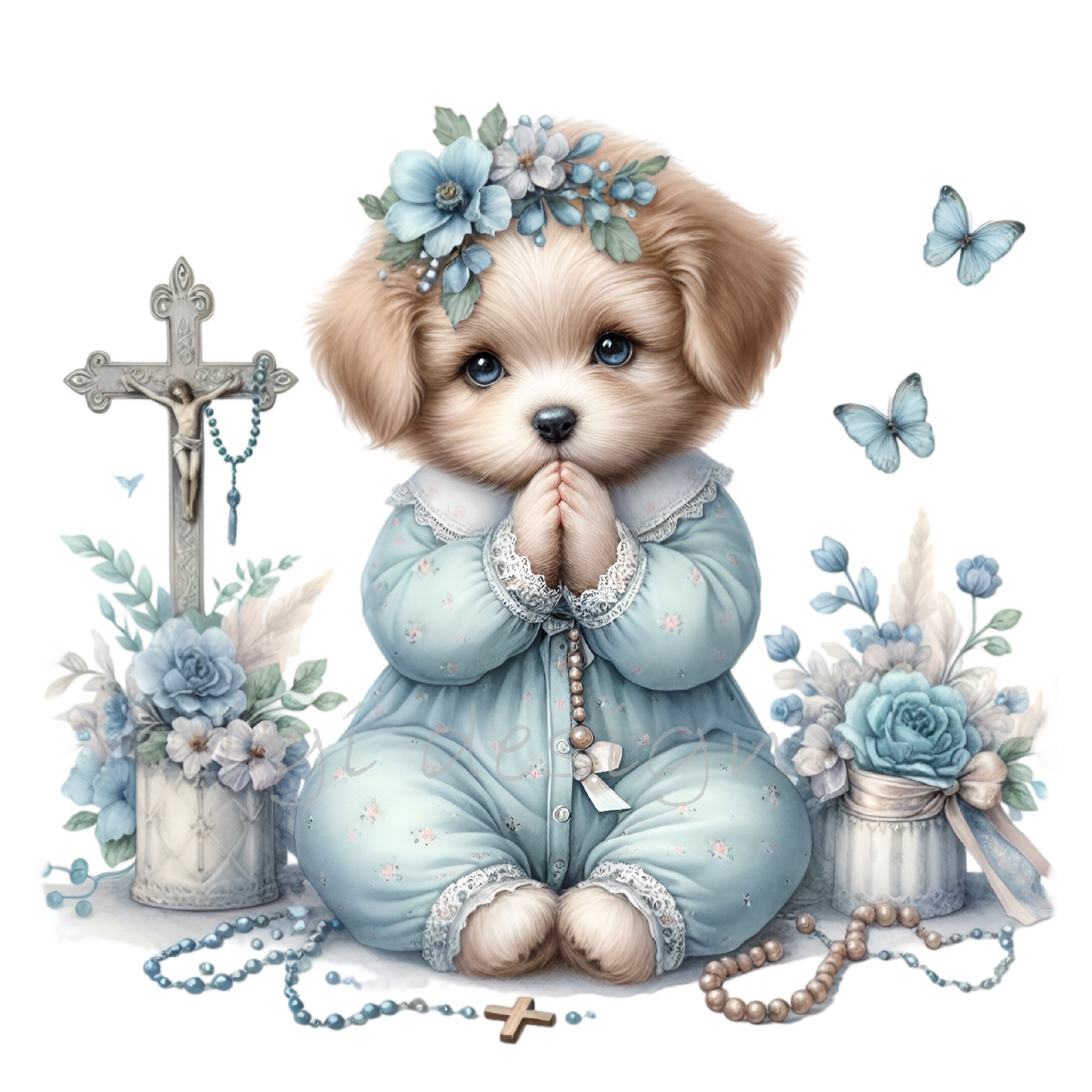 12 PNG Prayer Puppy Clipart – Cute PNG Illustration – Christian Nursery ...