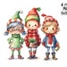 Santa's Elves Clipart PNG Watercolor Winter Christmas Clip Art ...