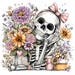 12 PNG Floral Bouquet – Cute Skeleton PNG Clipart – Funny Halloween ...