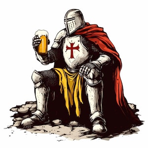 20 PNG Medieval Knight Drinking Beer PNG Clipart, Templar Warrior With ...