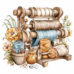 15 PNG Yarn Weaving Loom – Watercolor Craft Workshop PNG Clipart ...