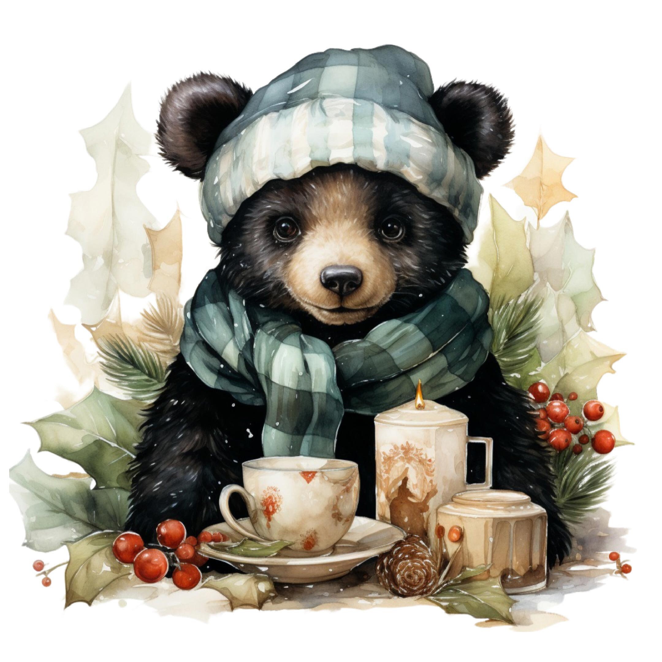 20 Winter Bear PNG – Christmas Animal Clipart – Cute Holiday Bear Art ...
