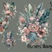 Feathers Bouquet Clipart PNG Watercolor Boho Style Sublimation Digital ...