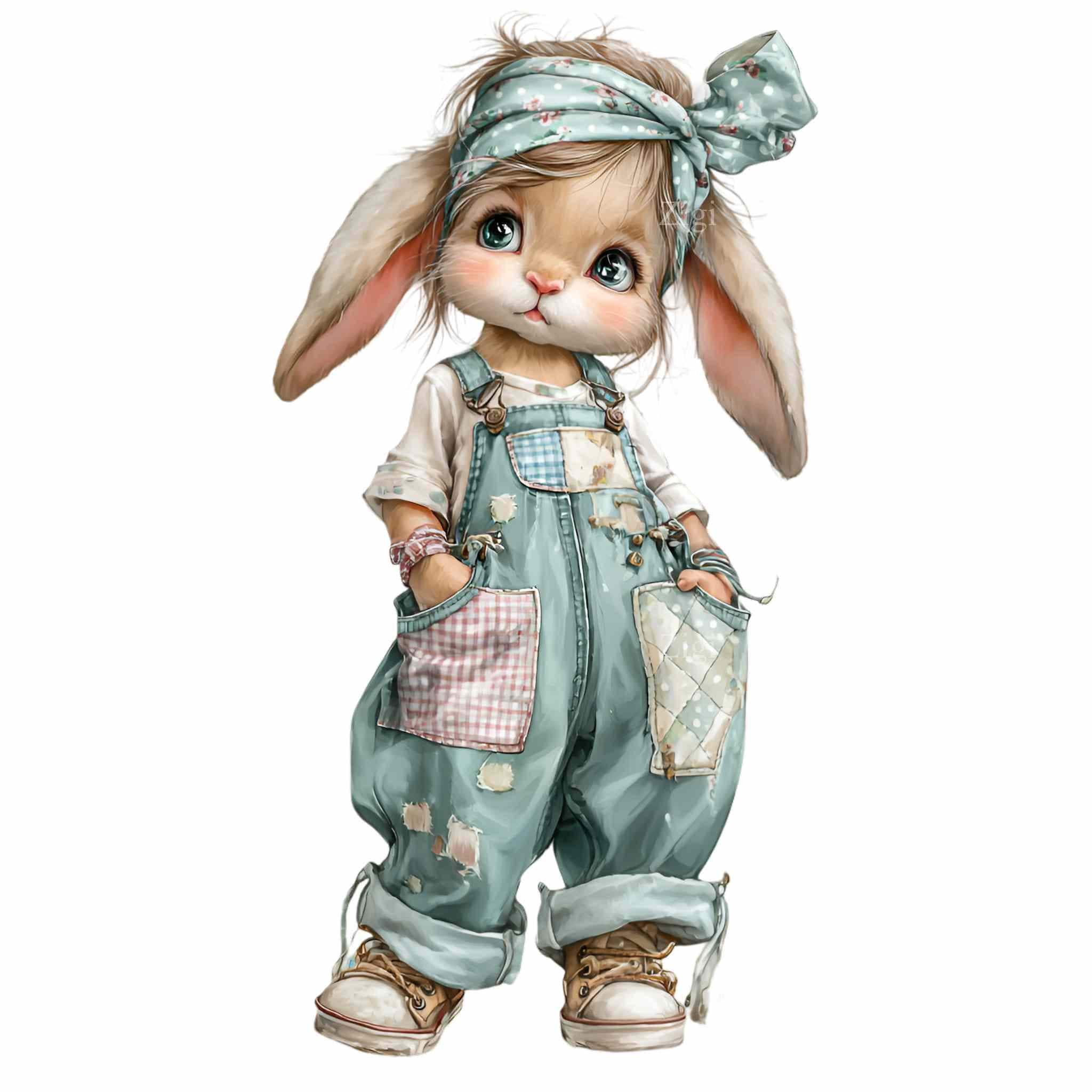 16 PNG Baby Bunny Clipart – Cute Rabbit PNG for Nursery Wall Art, Baby ...