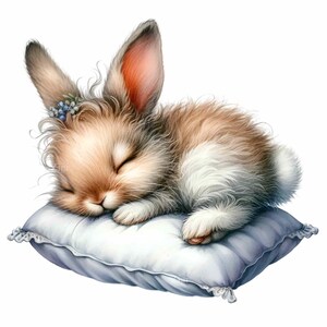12 PNG Sleeping Bunny PNG – White Baby Rabbit Clipart – Nursery Animal ...