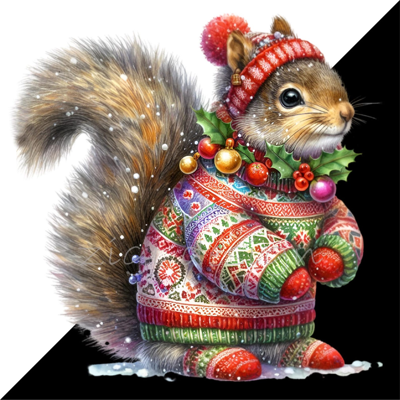 14 PNG Christmas Squirrel Clipart – Festive Winter Animal PNG – Cute ...