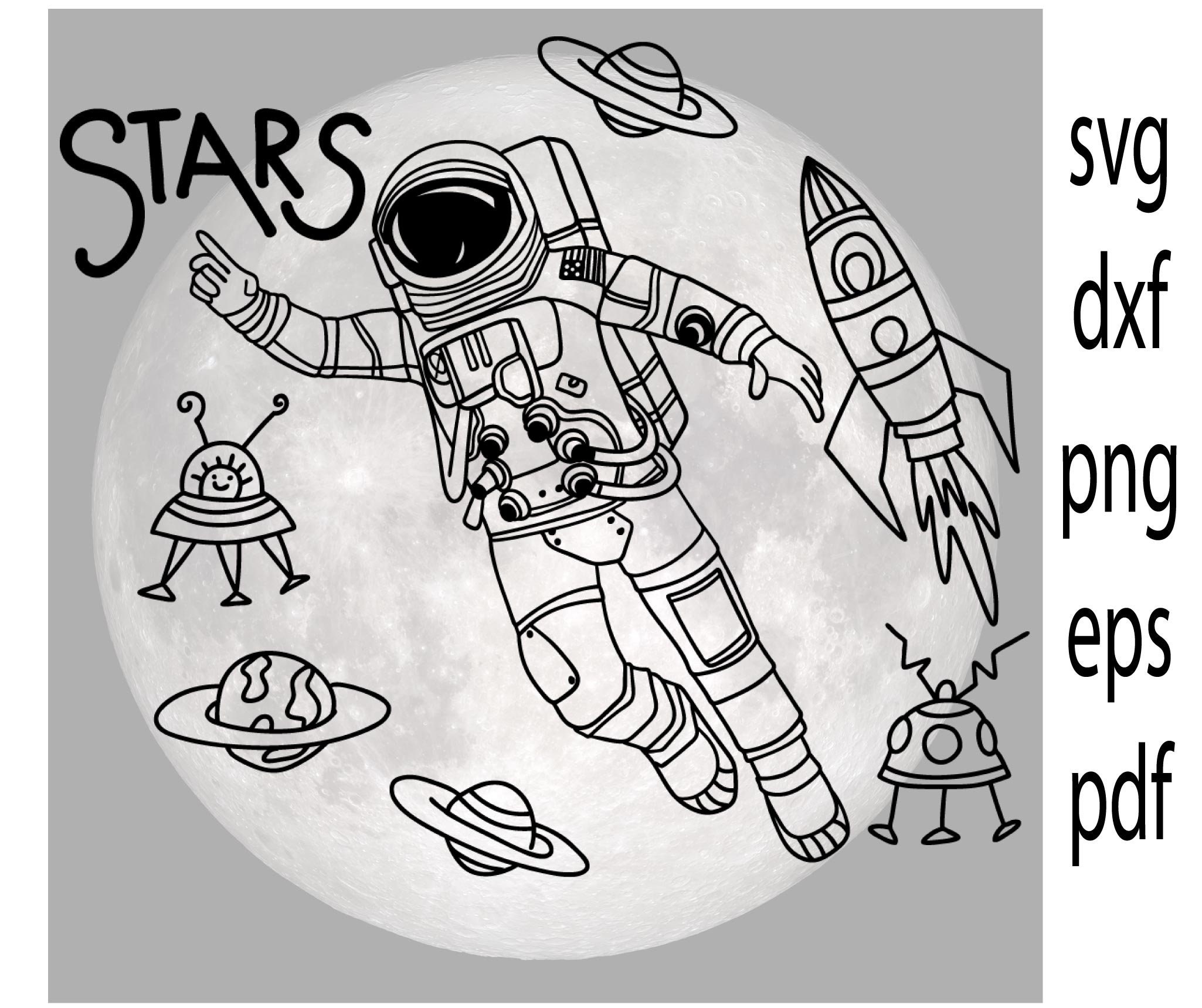 Spaceman Svg Astronaut Svg Space Svg Astronaut Clipart | Etsy Australia