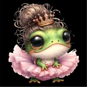10 PNG Princess Frog PNG – Cute Ballerina Frog Clipart With Crown, Tutu ...