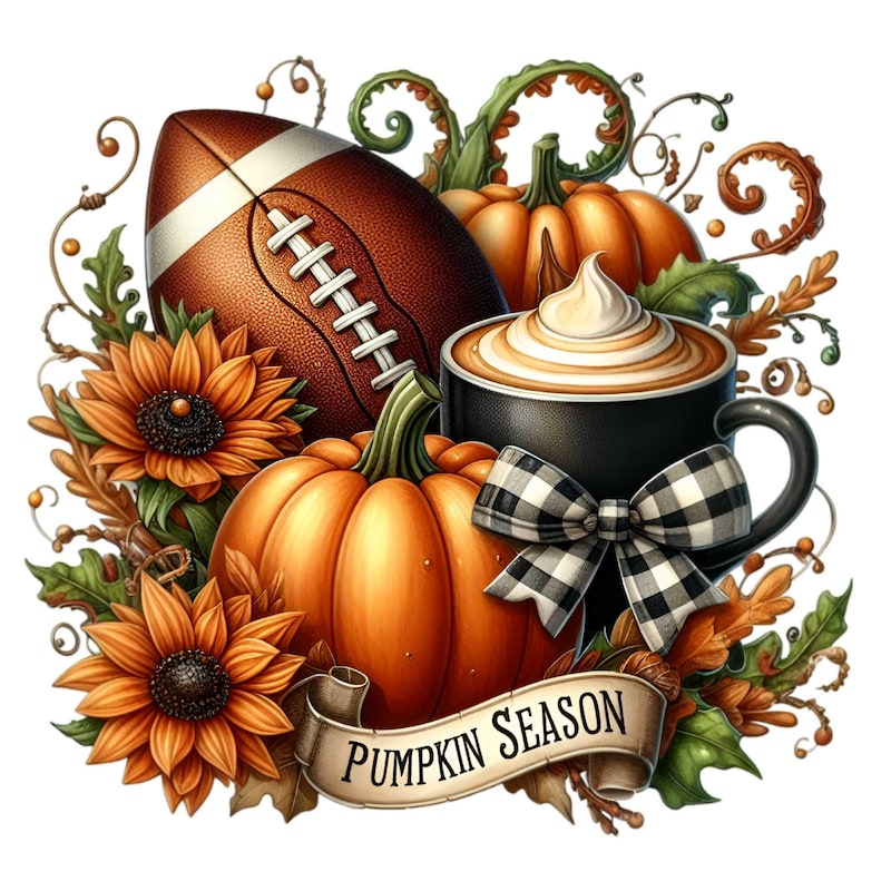 Fall Football Clipart - Etsy