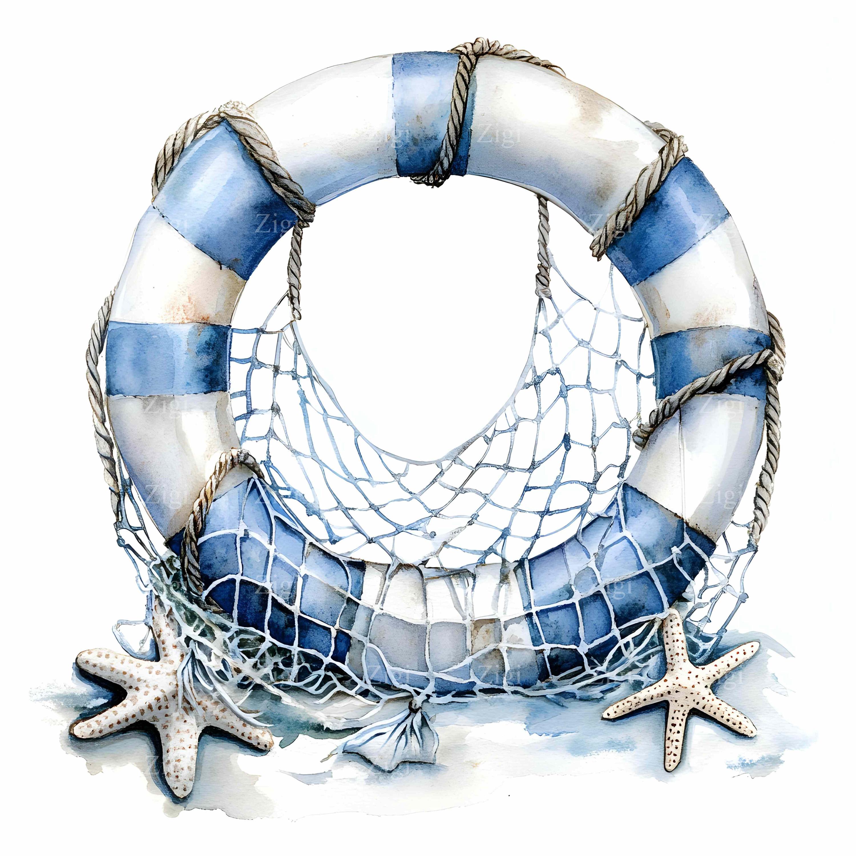 16 JPEG Coastal Rescue Ring – Nautical Lifebuoy Clipart – Beach Wall ...