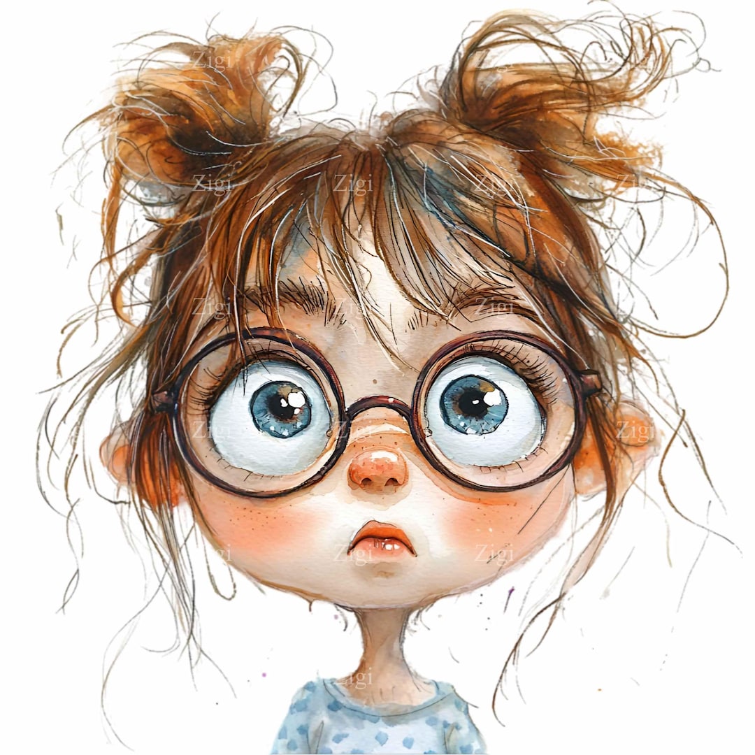 15 Cute Girl PNG With Messy Hair PNG Clipart, Digital Download, Big ...