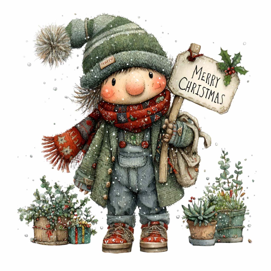 20 PNG Christmas Girl Clipart – Holiday Tag PNG – Cute Winter ...