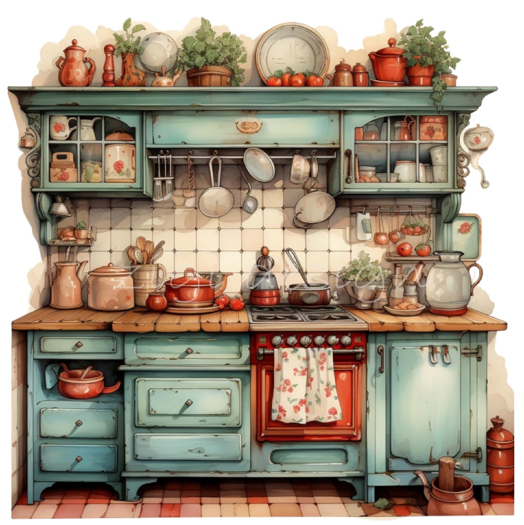 Vintage Clip Art Kitchen
