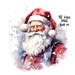 Classic Retro Santa Claus Clipart PNG Bundle Watercolor Christmas Card ...
