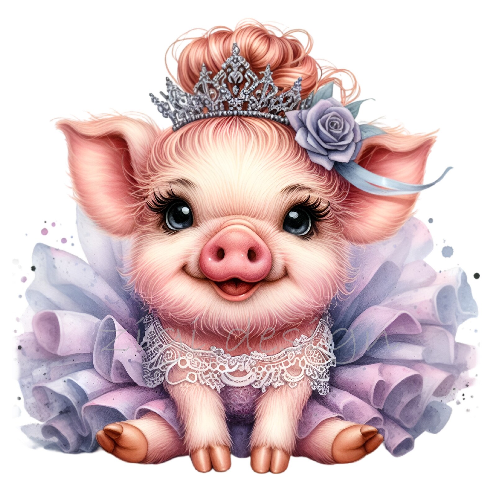 12 PNG Princess Piglet Clipart – Baby Pig in Tutu PNG – Cute Ballerina ...