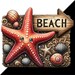 14 PNG Starfish Beach Sign Ocean Sea Waves Clipart - Etsy