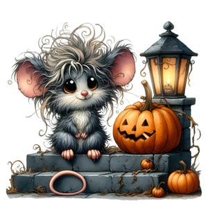 15 PNG Halloween Mouse – Cute PNG Clipart – Funny Spooky Art for Fall ...