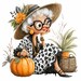16 PNG Grandma Painting Pumpkin Autumn Craft Sublimation - Etsy