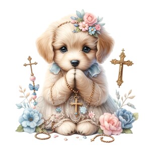 12 Praying Puppy Clipart PNG, Cute Puppy in Prayer, Religious Dog ...