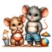 Funny Mouse Clipart, 10 PNG Beach Clip Art, Couple Mice Summer, Junk ...
