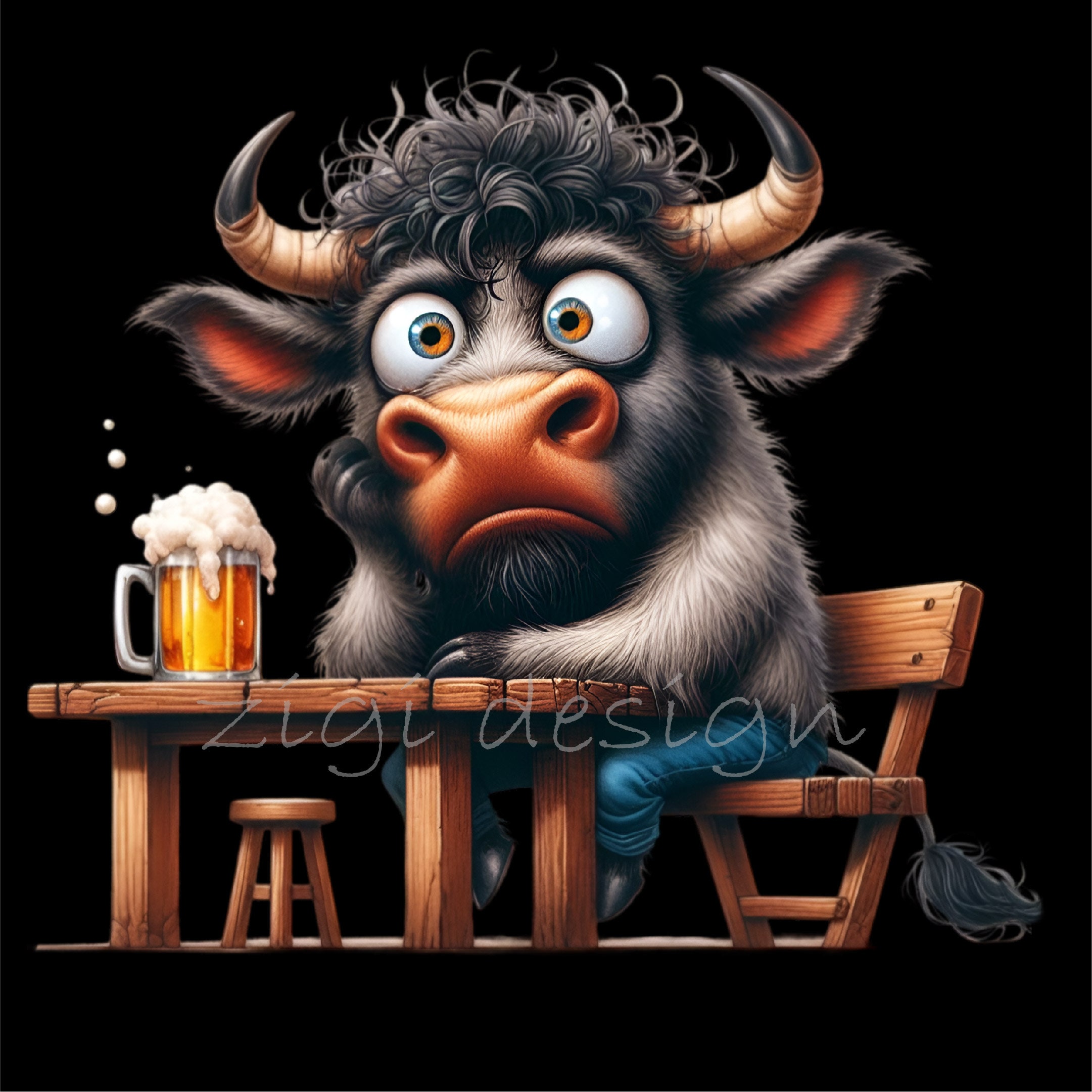 Drunk Cow Clipart, 15 PNG Comics Bull Alcohol Humorous Funny Cartoon ...