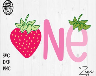 Strawberry 1st Birthday Svg | Etsy