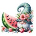 Watermelon Clipart, Gnome Clip Art, 15 PNG Watercolor Summer Fruit Clip ...