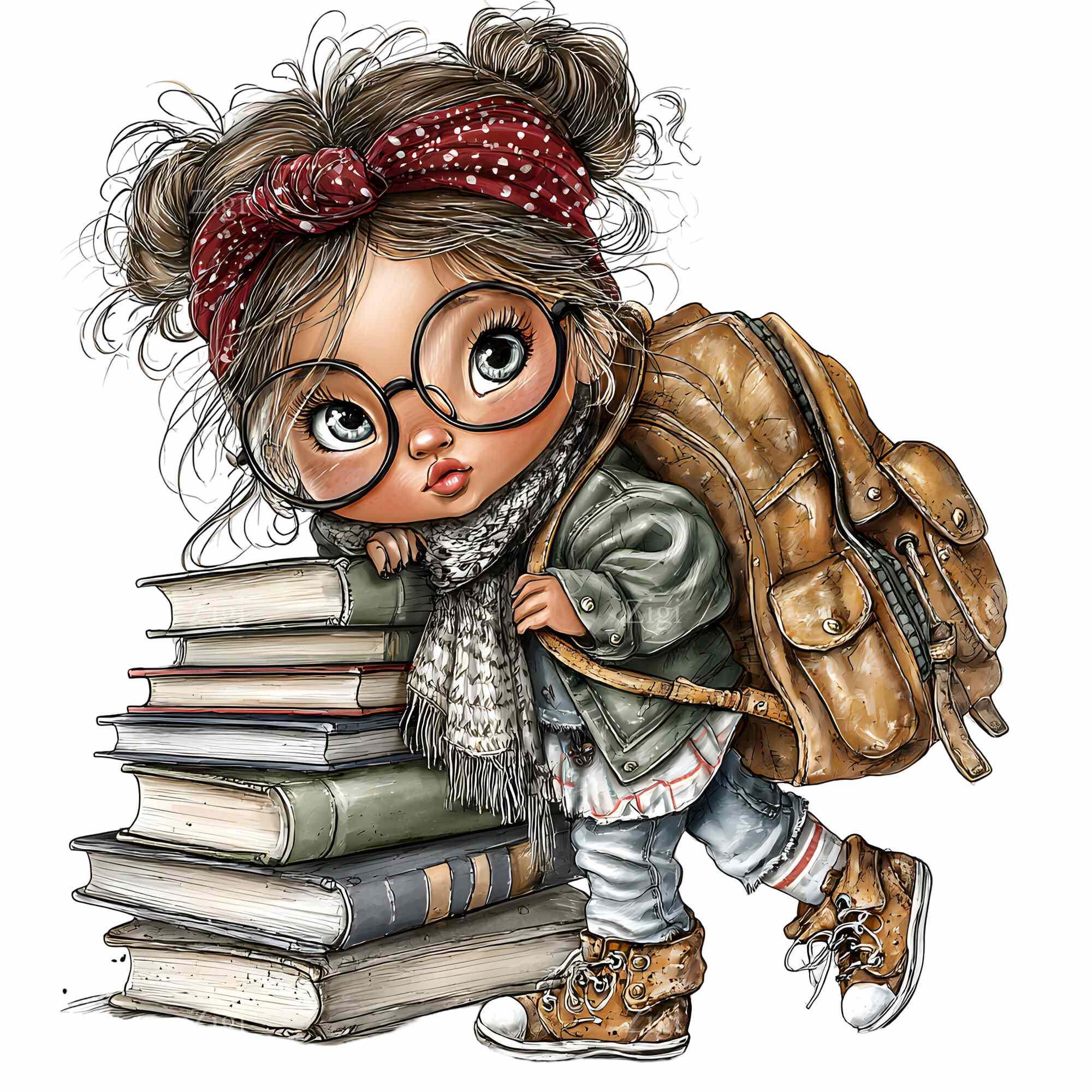 14 PNG Smart Girl Style – School PNG Clipart – Cute Student ...