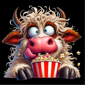 Comics Cow Eating Popcorn Clipart, 10 PNG Funny Farm Animal Cartoon ...