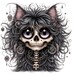 Gothic Skeleton Cat Clipart 12 PNG Spooky Feline With Skeleton and ...