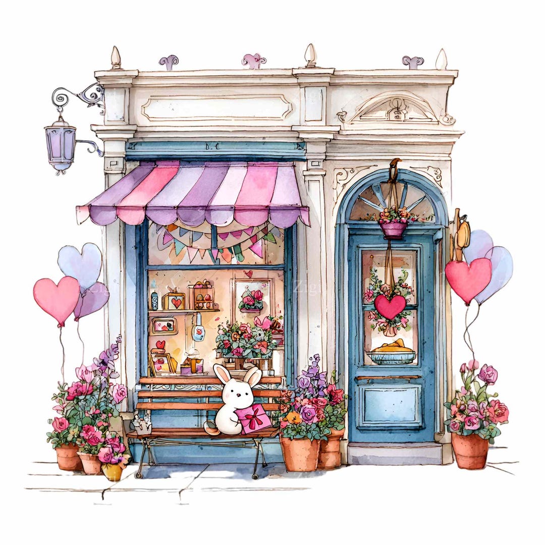 20 PNG Pastel Candy Shop Clipart – Valentine Storefront PNG– Planner ...