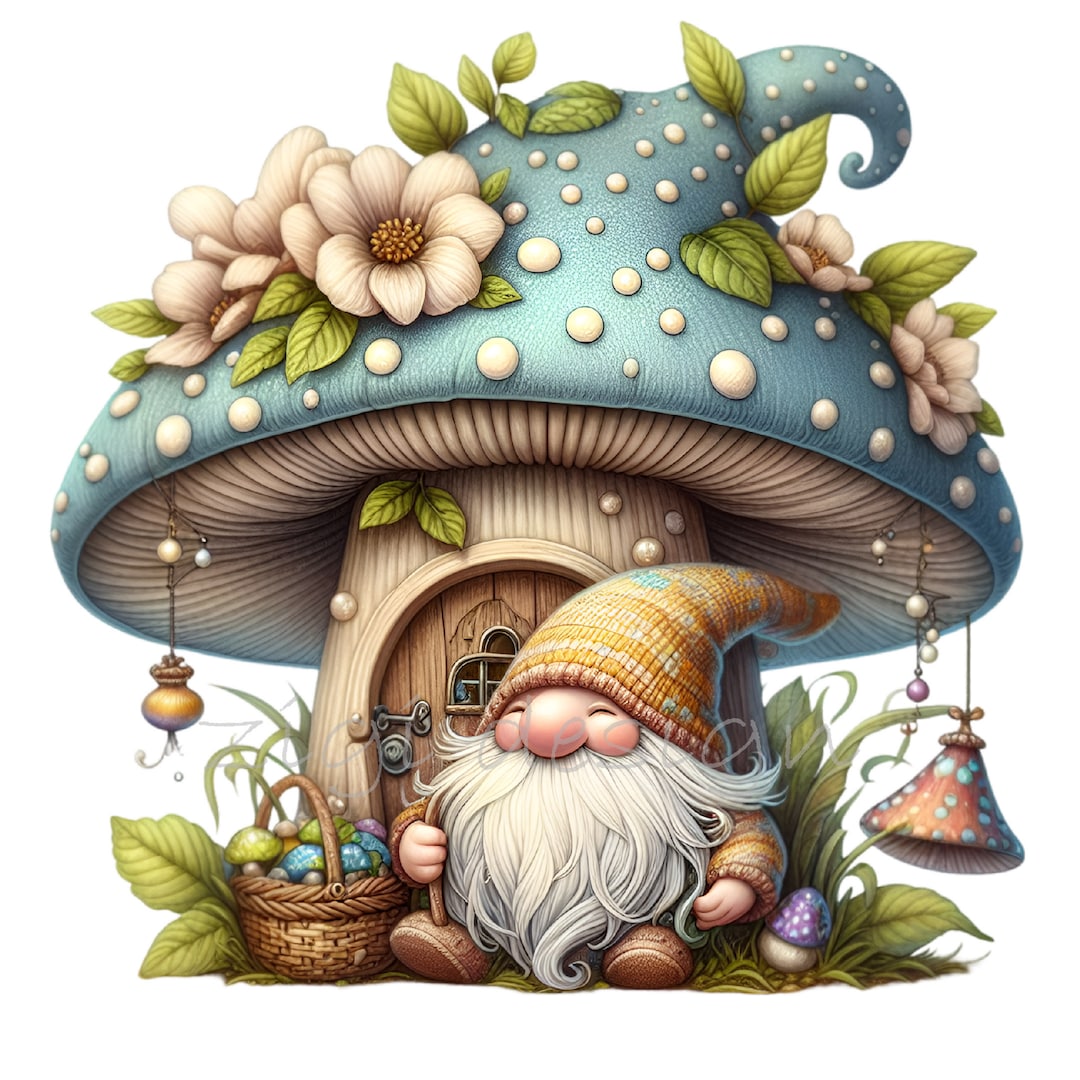 10 PNG Mushroom House Gnome, Garden Fairy Forest Clipart - Etsy