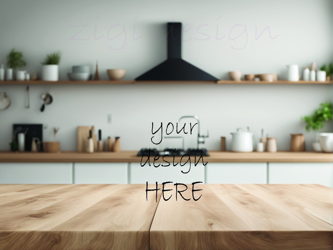 Product Background Kitchen Table Mockup 10 Bokeh Stock Photo - Etsy