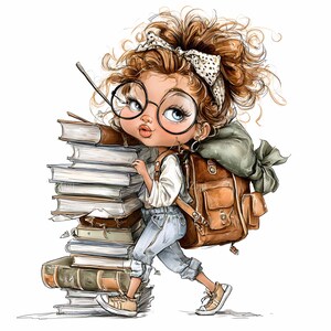 14 PNG Smart Girl Style – School PNG Clipart – Cute Student ...