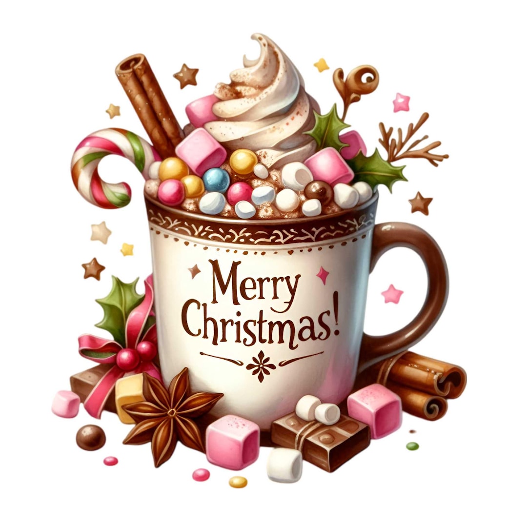 12 PNG Christmas Cocoa PNG – Hot Chocolate Clipart With Marshmallows ...
