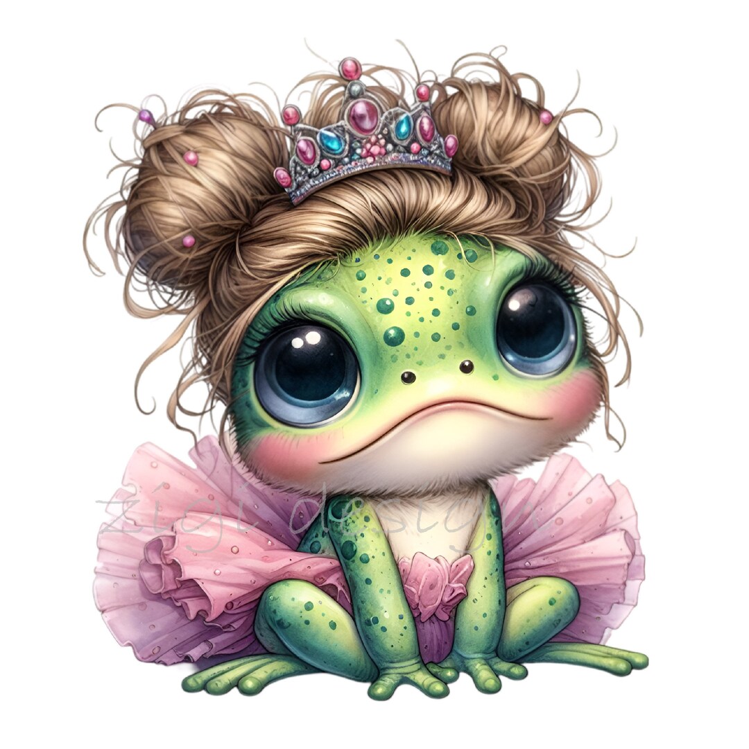 10 PNG Princess Frog PNG – Cute Ballerina Frog Clipart With Crown, Tutu ...