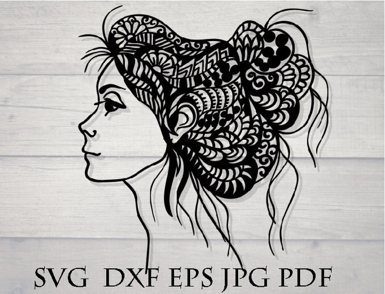 Woman Mandala Svg Mandala Girl Svg Beautiful Girl Svg - Etsy