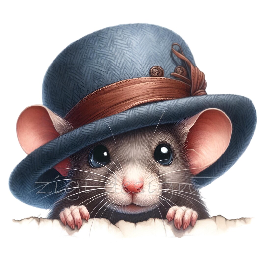 15 PNG Vintage Mouse Clipart – Cute PNG Animal Illustration – Whimsical ...