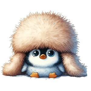 14 PNG Winter Penguin PNG – Fluffy Hat Penguin Clipart – Cute Arctic ...