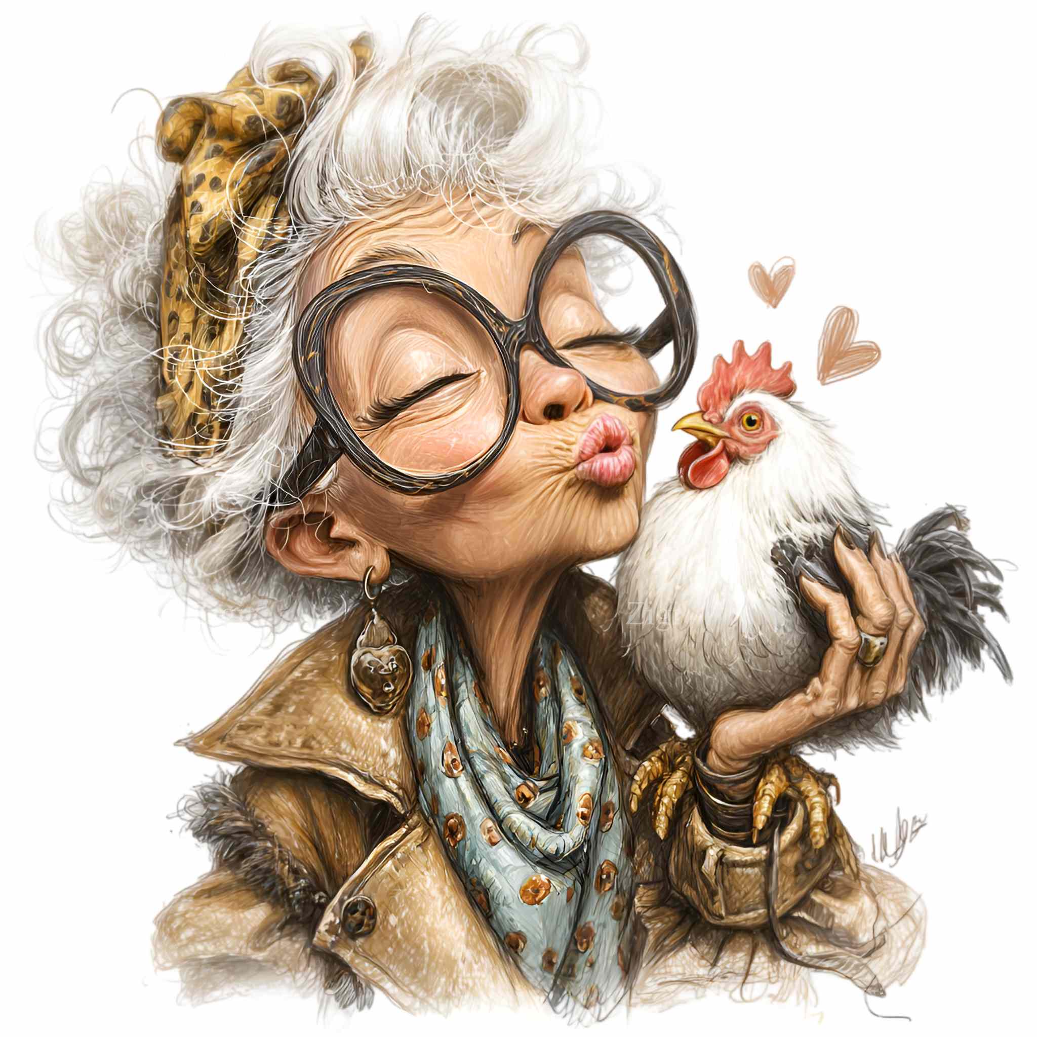 14 PNG Farmhouse Grandma Clipart – Chicken With Lady – Funny Vintage ...