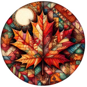 Intricate Autumn Leaf Mandala Clipart PNG - 12 Colorful Fall Patterns ...