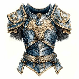 16 JPEG Medieval Armor Clipart, Ornate Knight Chestplate JPEG, Royal ...