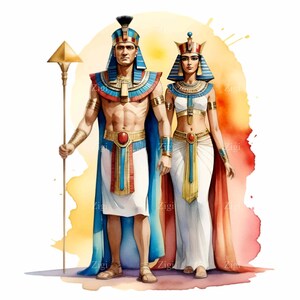 Ancient Egyptian Pharaoh and Queen PNG Clipart, 12 Pyramids ...