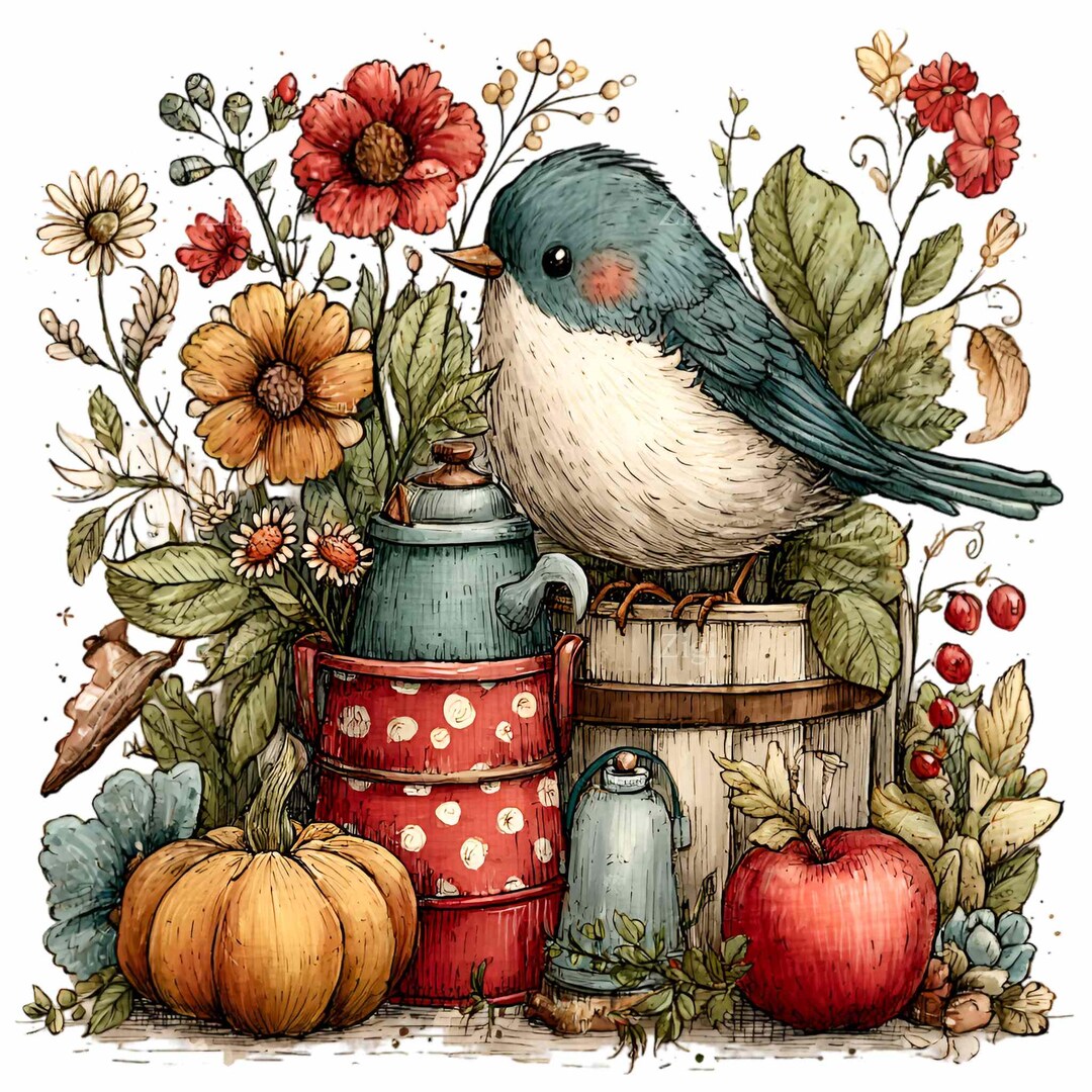 15 Png Farm Bird Clipart Autumn Animal Png Rustic Harvest